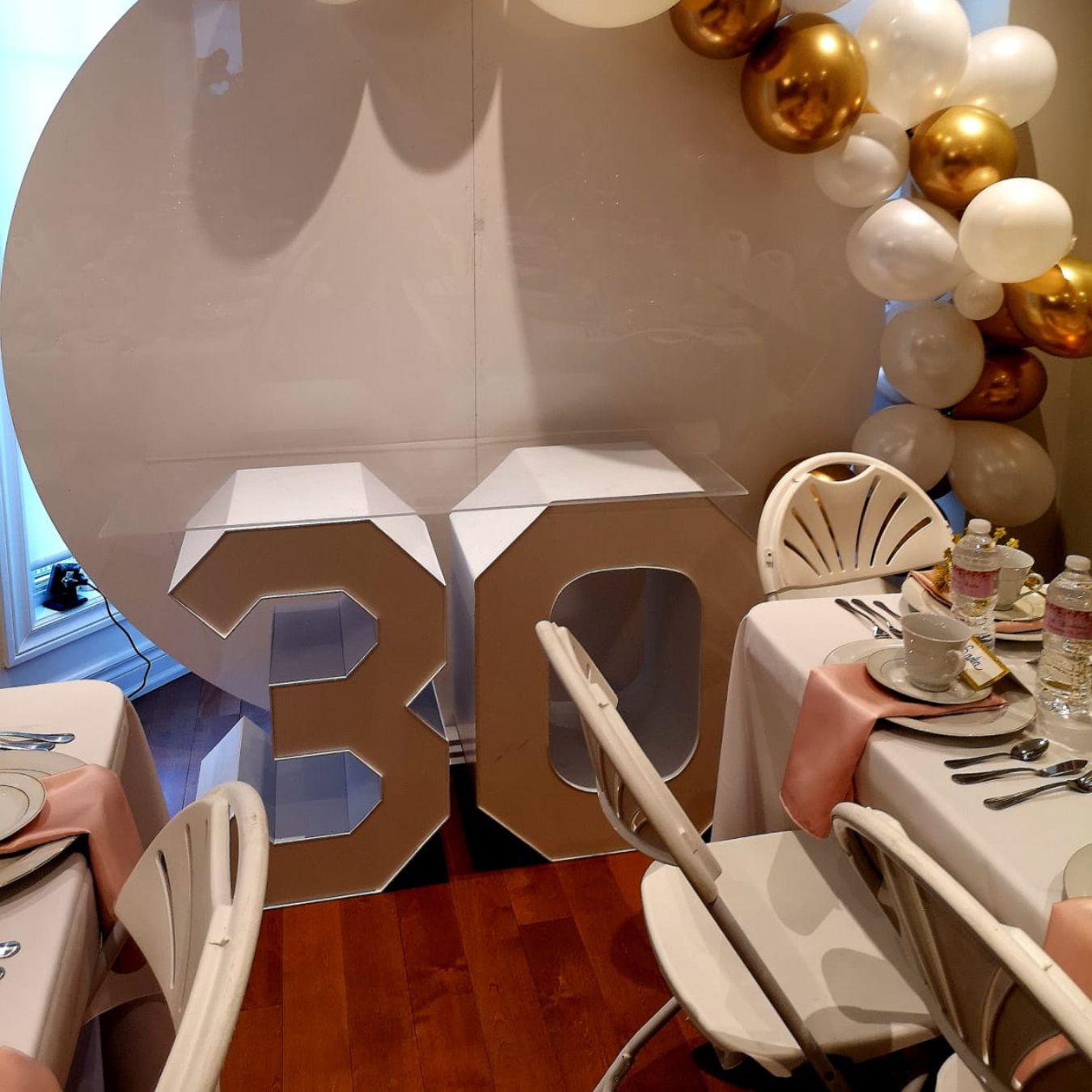 Custom Marquee Block Numbers with Table | Light Up Letters Toronto